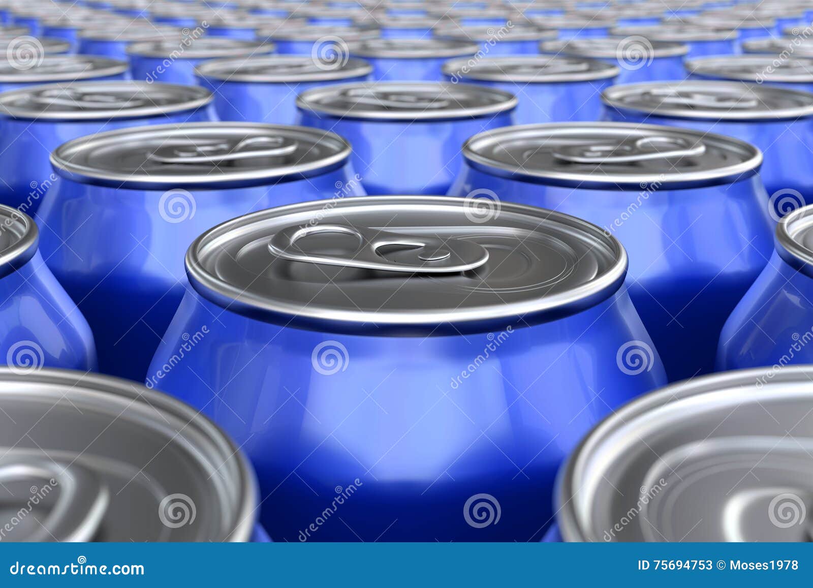 Blue soda cans stock illustration. Illustration of aluminum - 75694753