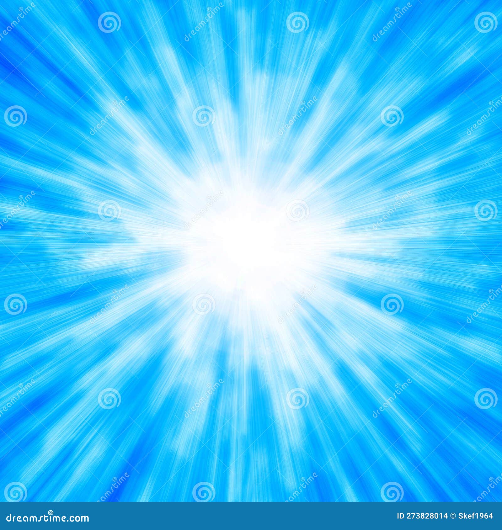 Blue Starburst. Blue Soft Rays Abstract Radial Background. Stock ...