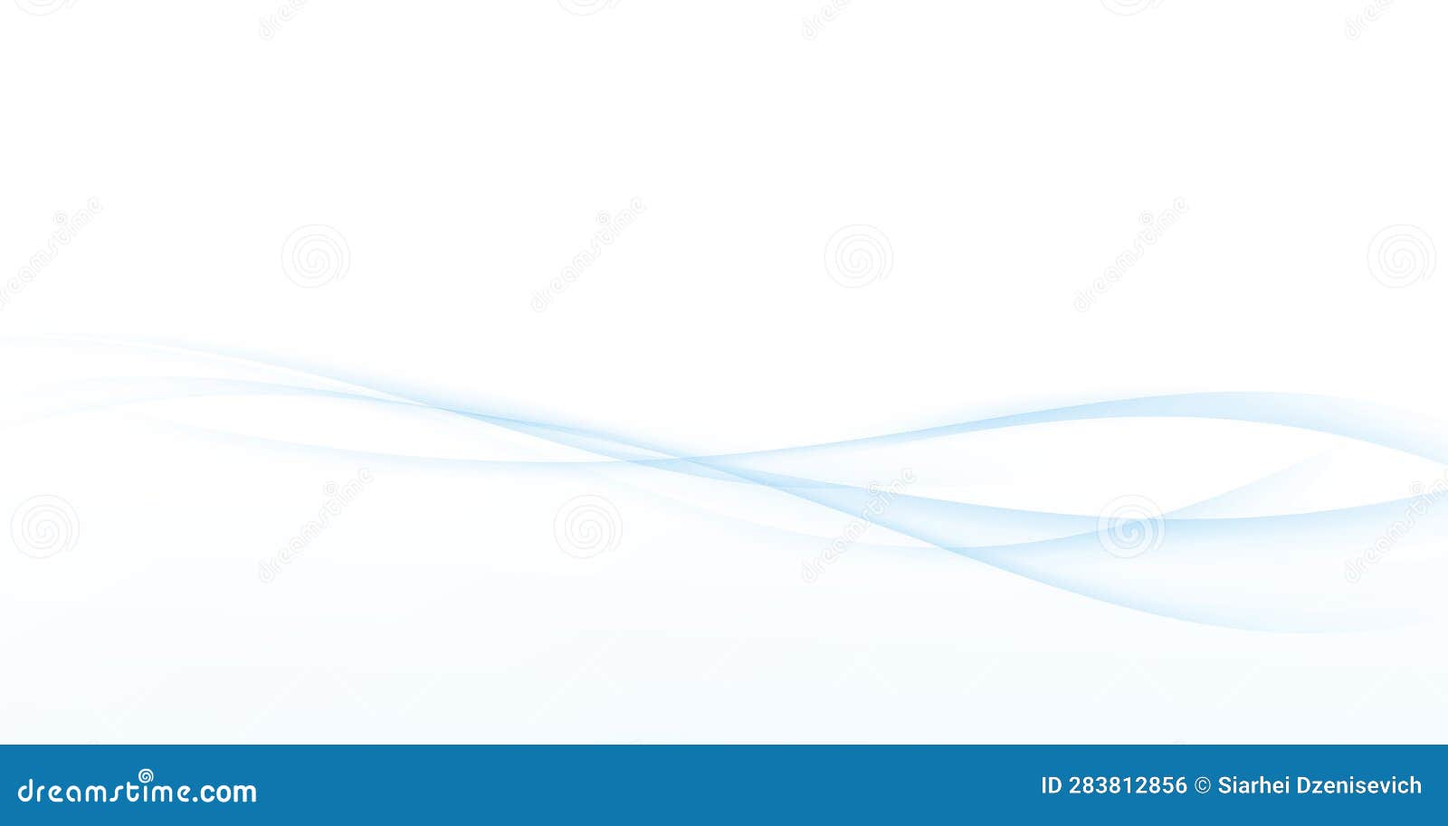 Blue Soft Swooshy Elegantly Bend Wavy Lines Abstract Background Stock ...