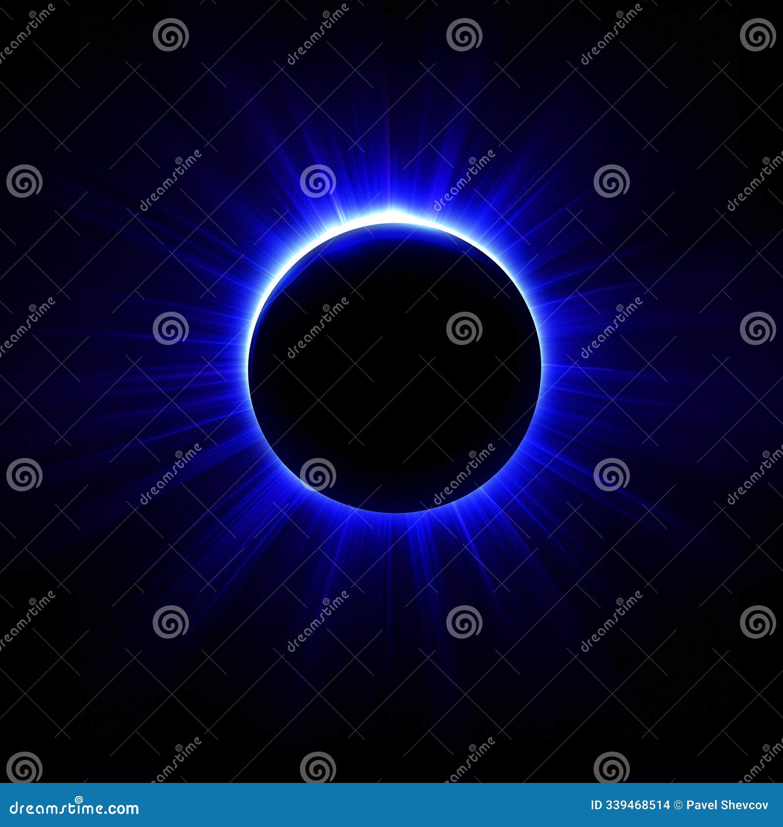 Blue Solar Eclipse Background Stock Illustration - Illustration of moon ...