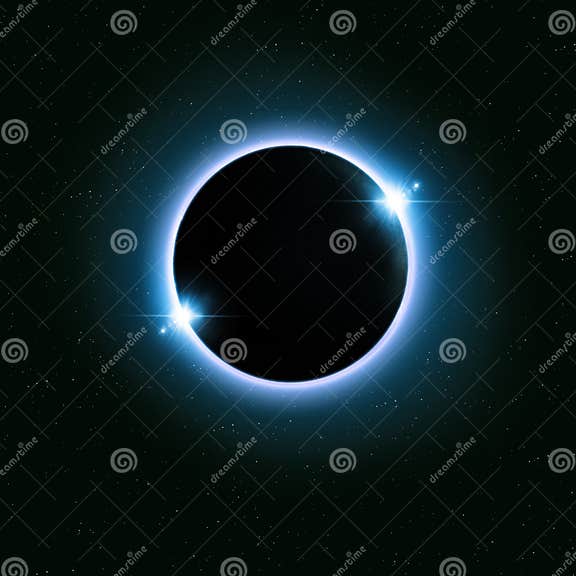 Blue Solar Eclipse stock illustration. Illustration of fantasy - 69887878