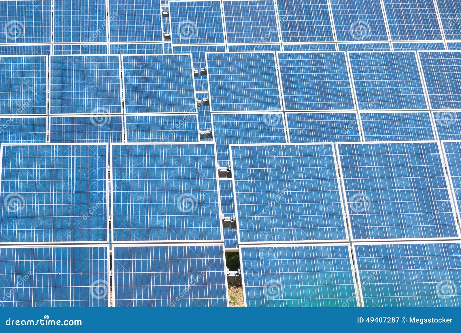 Blue Solar Energy Panels stock image. Image of generator - 49407287
