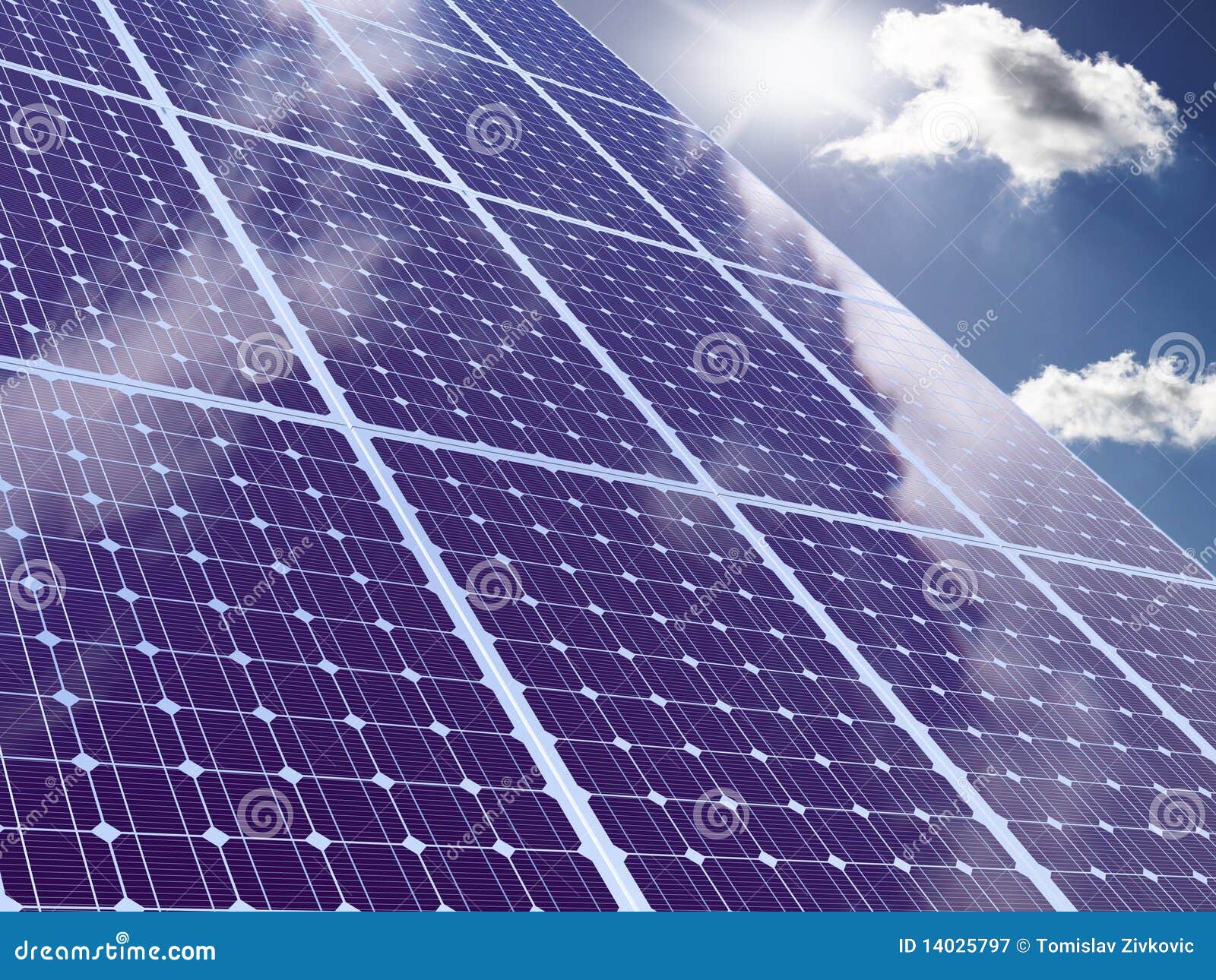 Blue Solar Panels Or Pv For Electricity Generation Modern Alternative ...