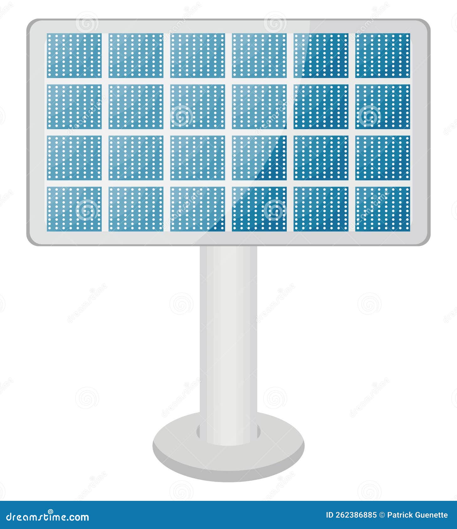 Blue solar panel, icon stock vector. Illustration of concept - 262386885
