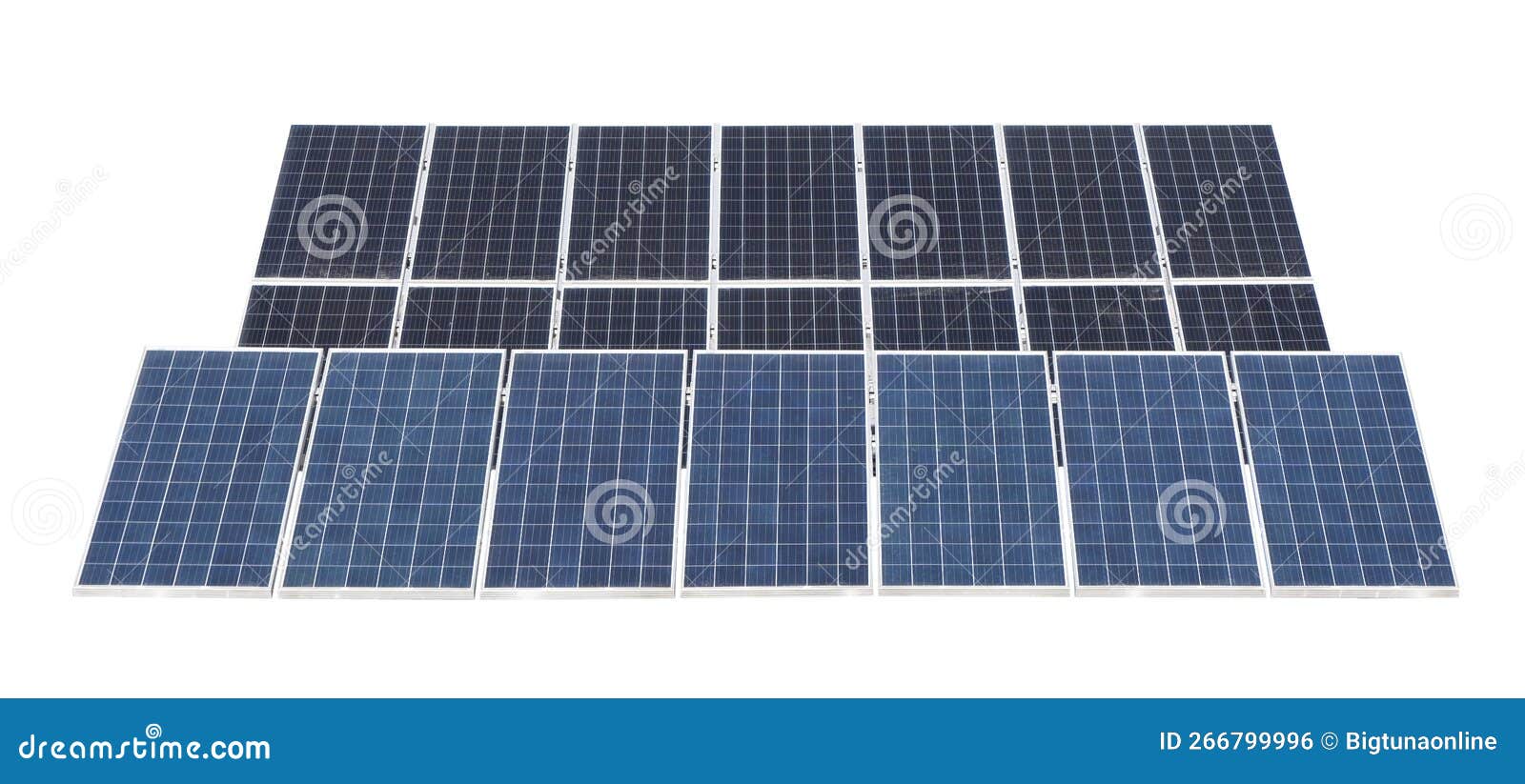 Blue Solar Panel Isolated on White Background. Solar Panels Pattern for ...