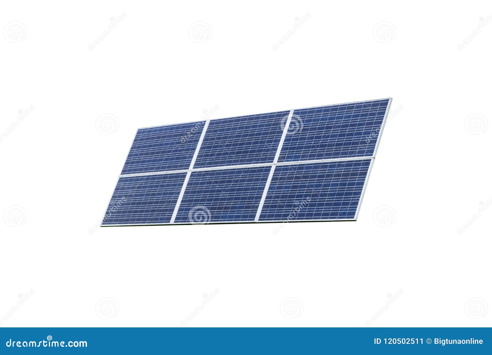 Blue Solar Panel Isolated on White Background. Solar Panels Pattern for ...