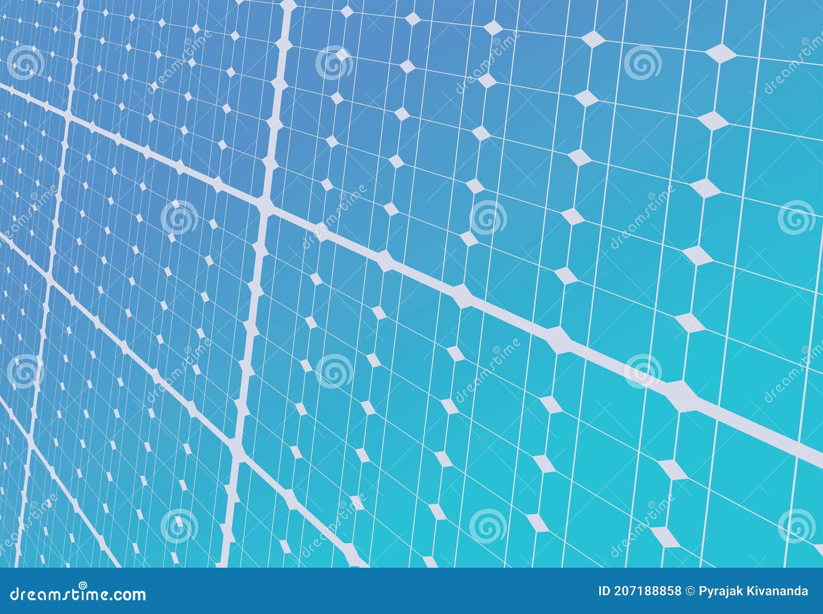 Blue Solar Panel Solar Cell Perspective Background Stock Vector ...