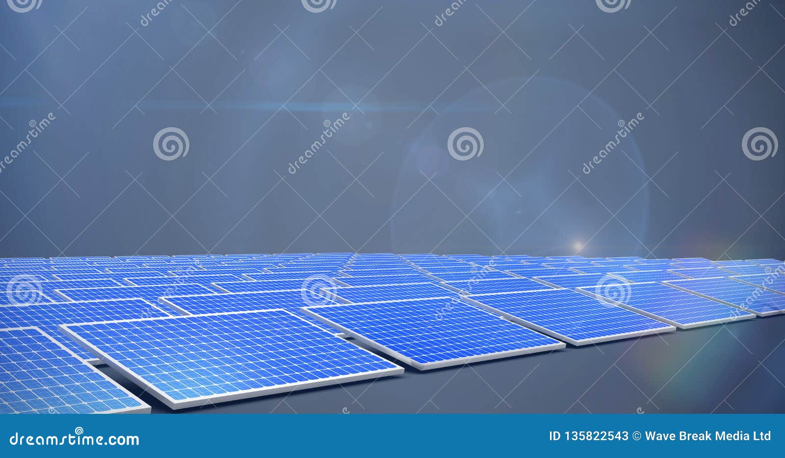 Composite Image of Blue Solar Panels Stock Illustration - Illustration ...