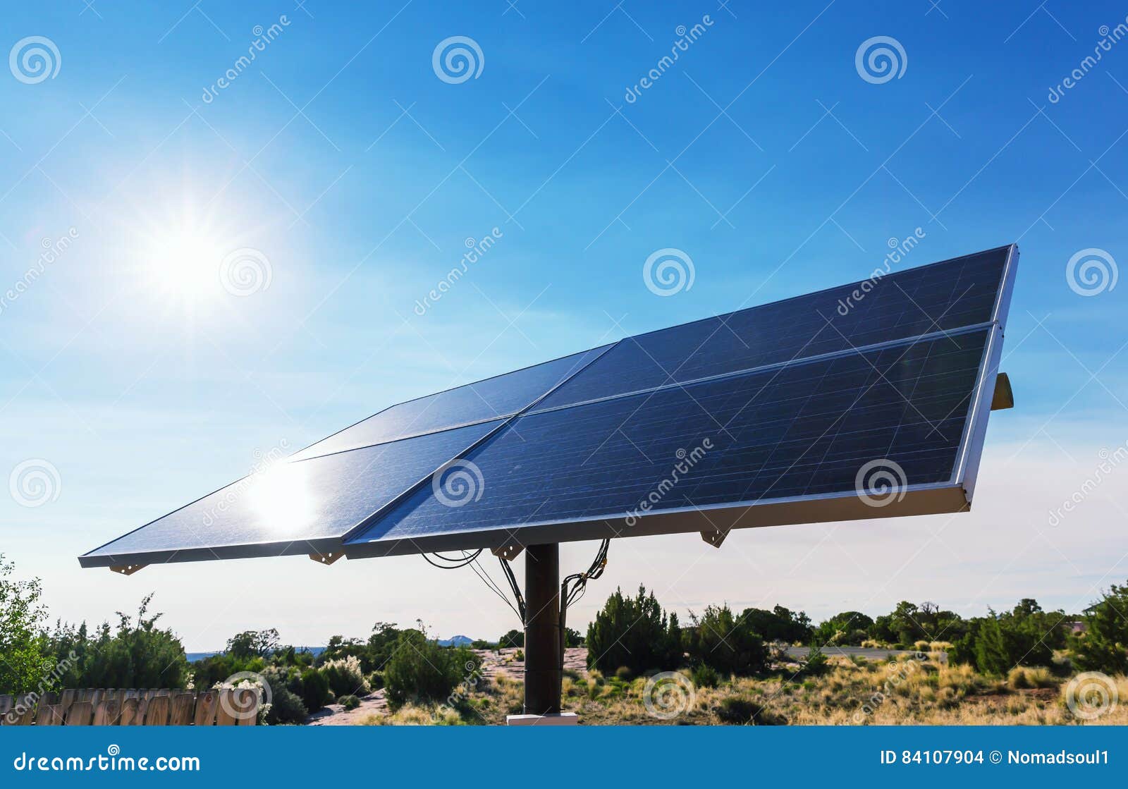 Blue solar panels. stock photo. Image of electrical, future - 84107904