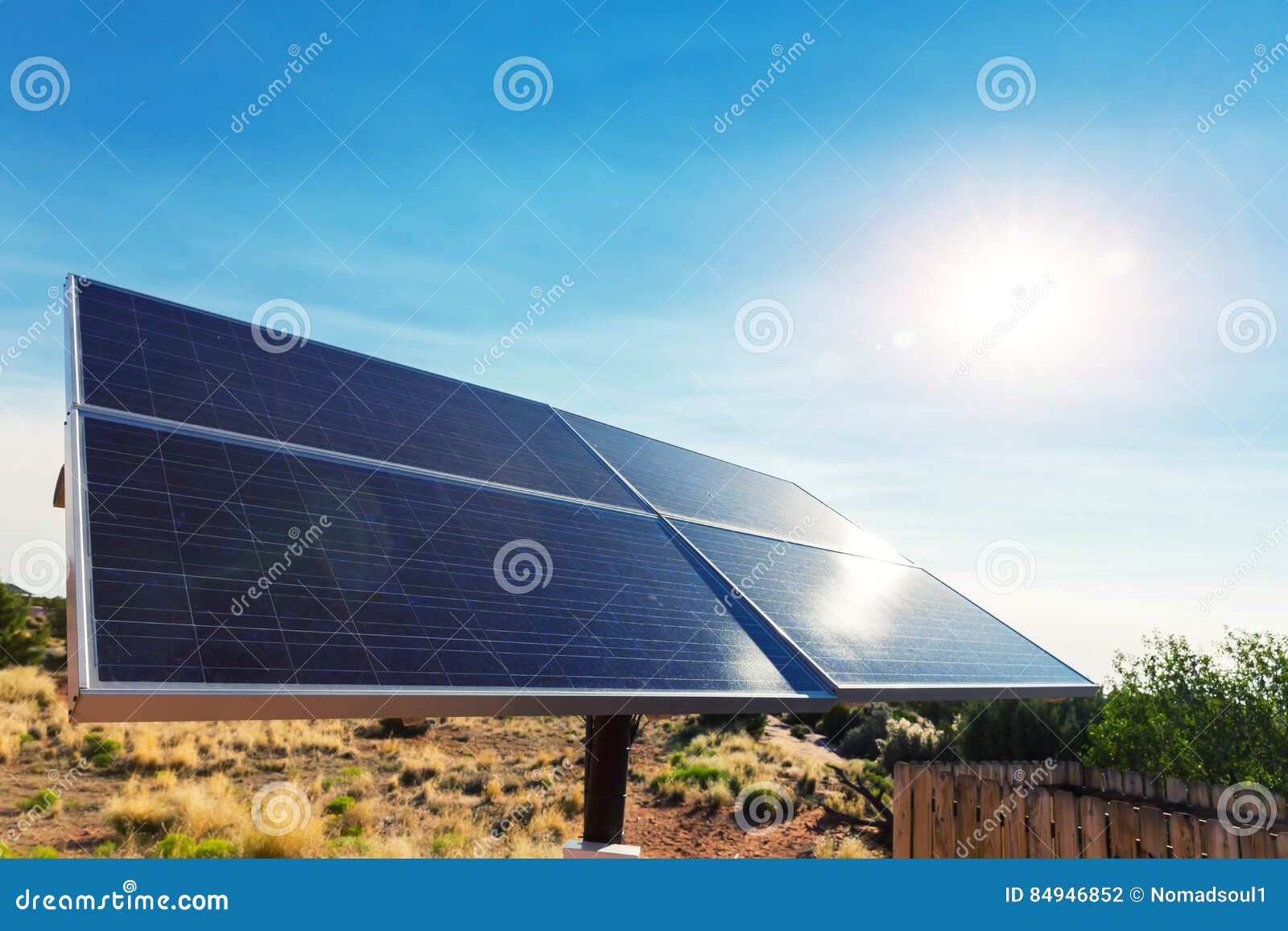 Blue solar panels. stock photo. Image of industry, future - 84946852