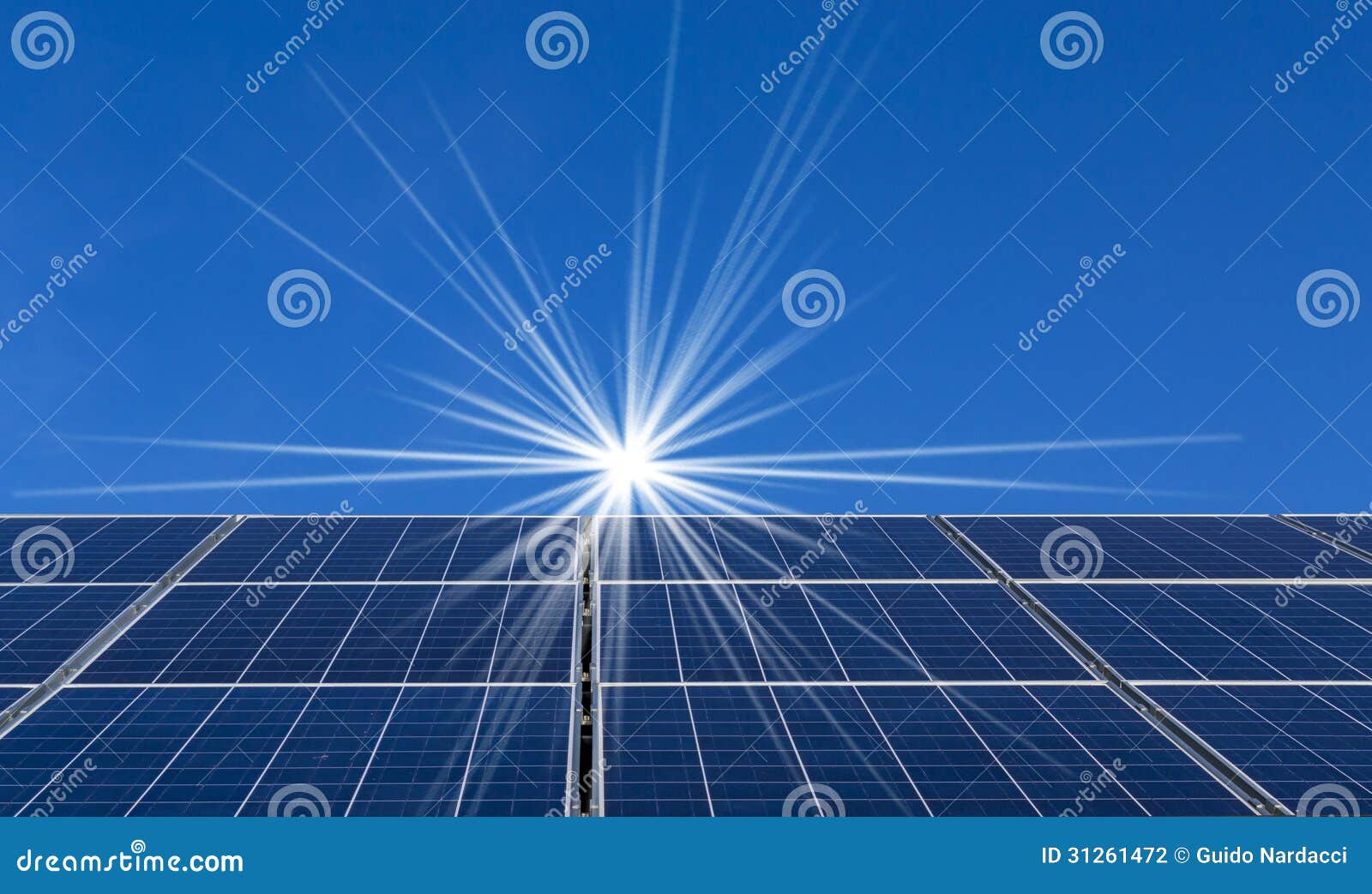 Blue solar panels stock photo. Image of economical, clean - 31261472