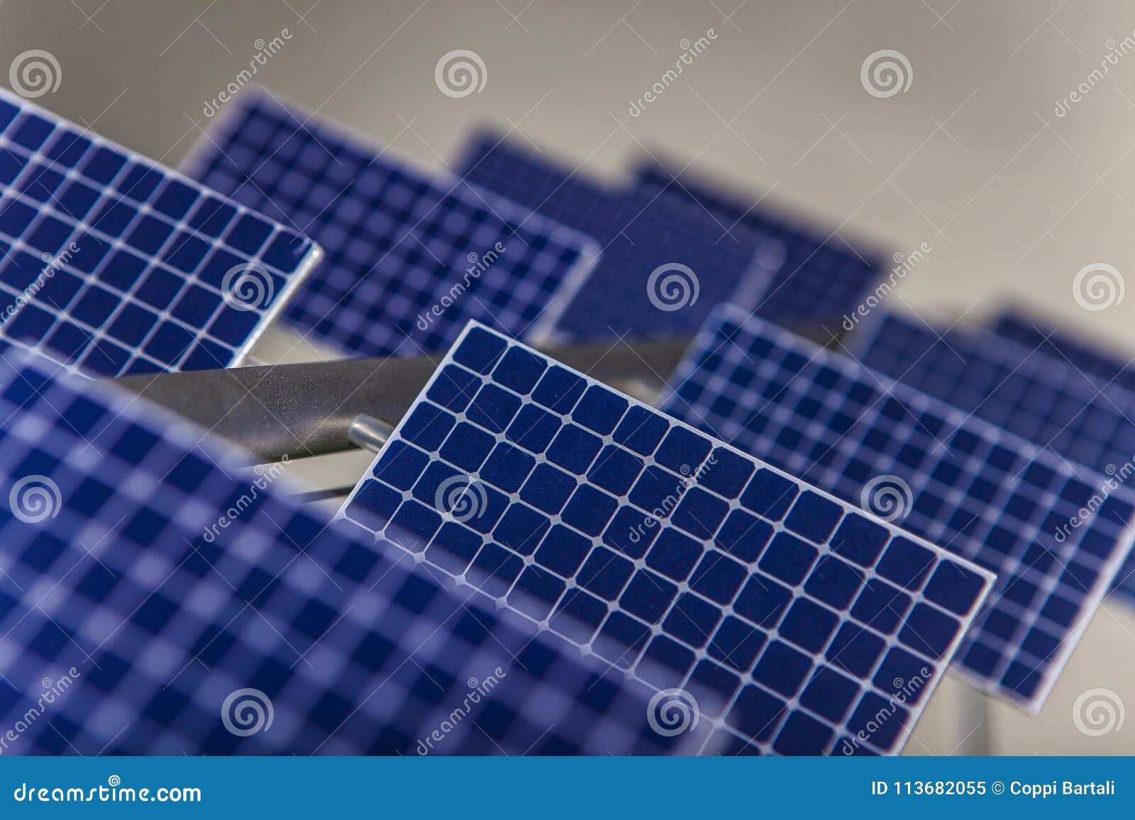 Double Series of Solar Panels Stock Image - Image of energy, solar ...
