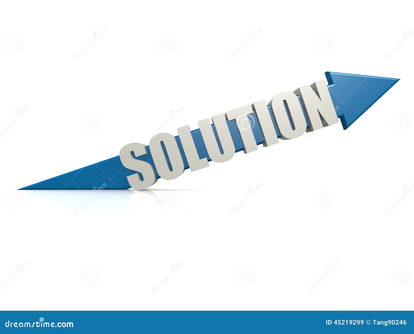 Blue solution arrow stock illustration. Illustration of arrow - 45219299