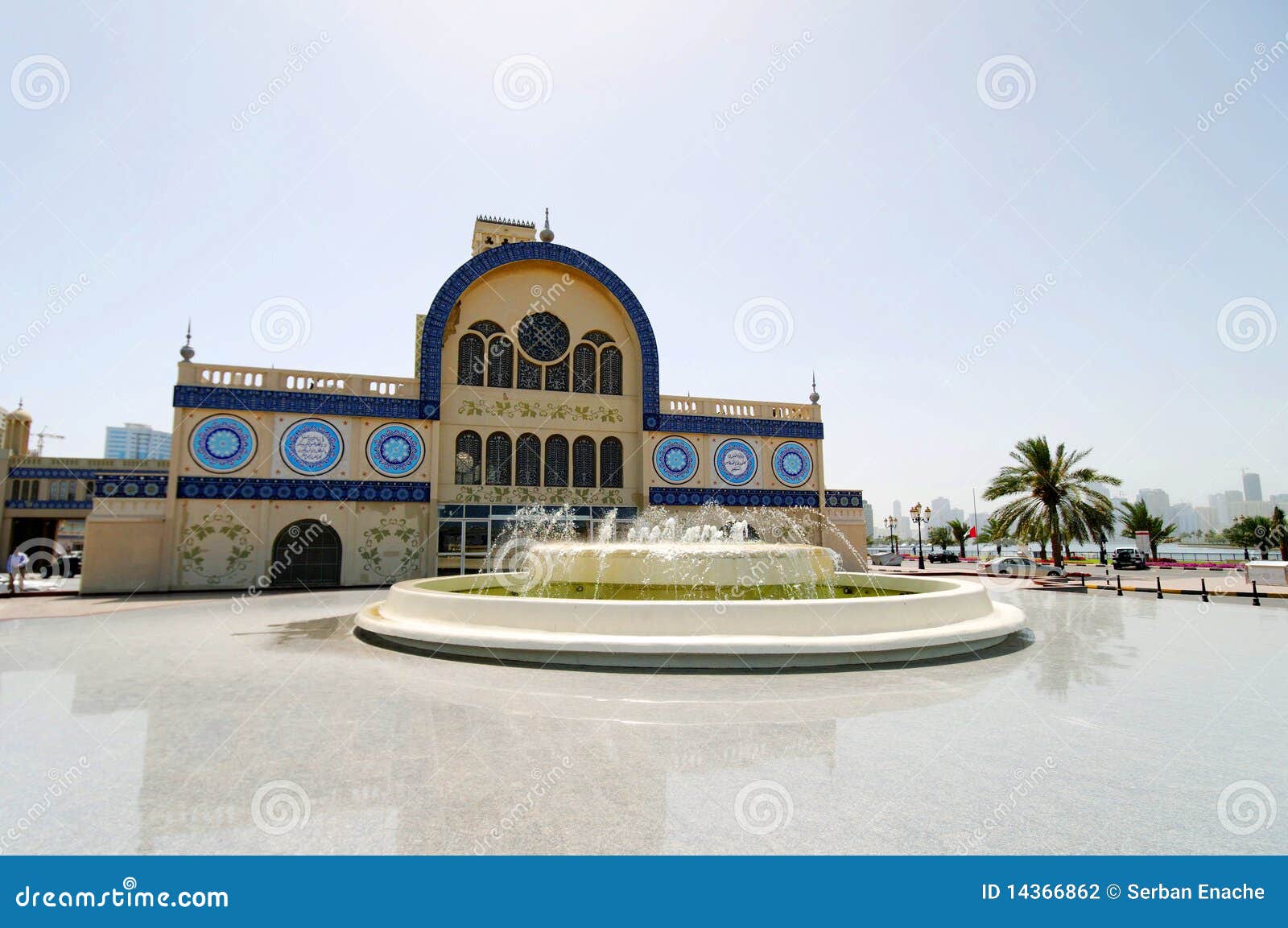 Blue souk in Sharjah stock photo. Image of urban, commercial - 14366862