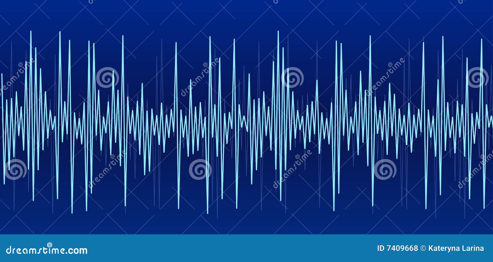 Blue sound graph stock vector. Illustration of sound, trace - 7409668