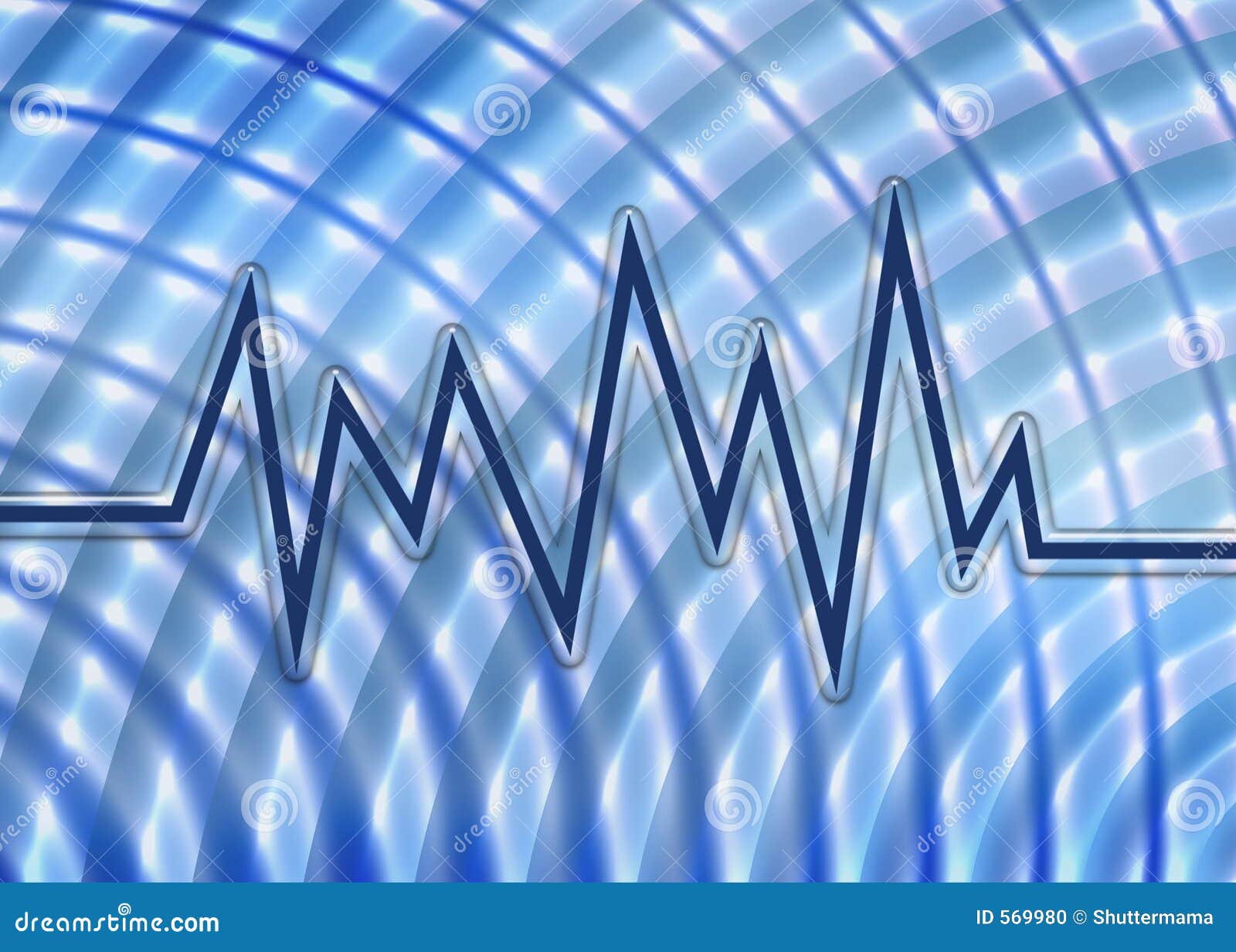 Blue Sound Wave Graph and Background Stock Illustration - Illustration ...