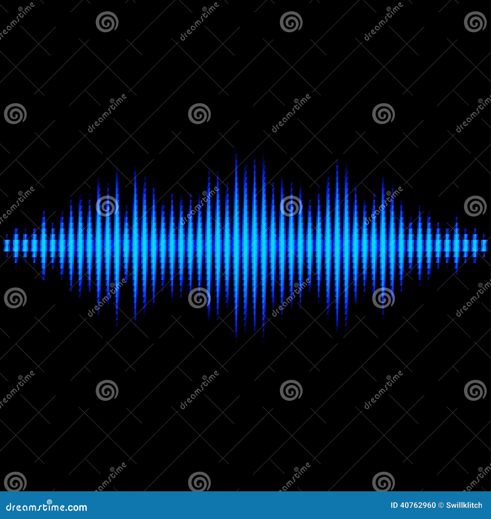 Blue Sound Waveform with Triangular Light Filter Stock Vector ...