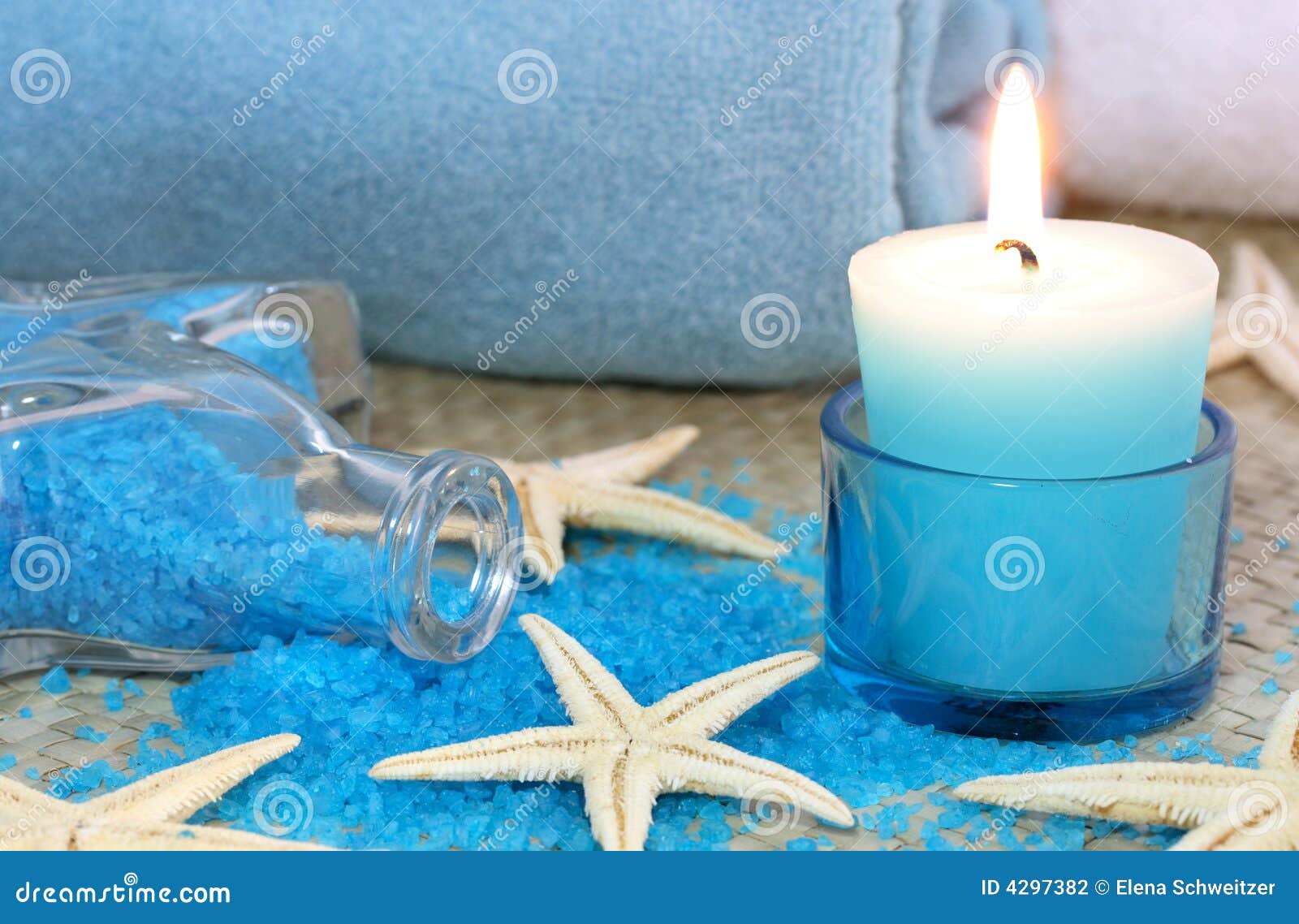 Blue spa stock photo. Image of salt, decoration, blue - 4297382