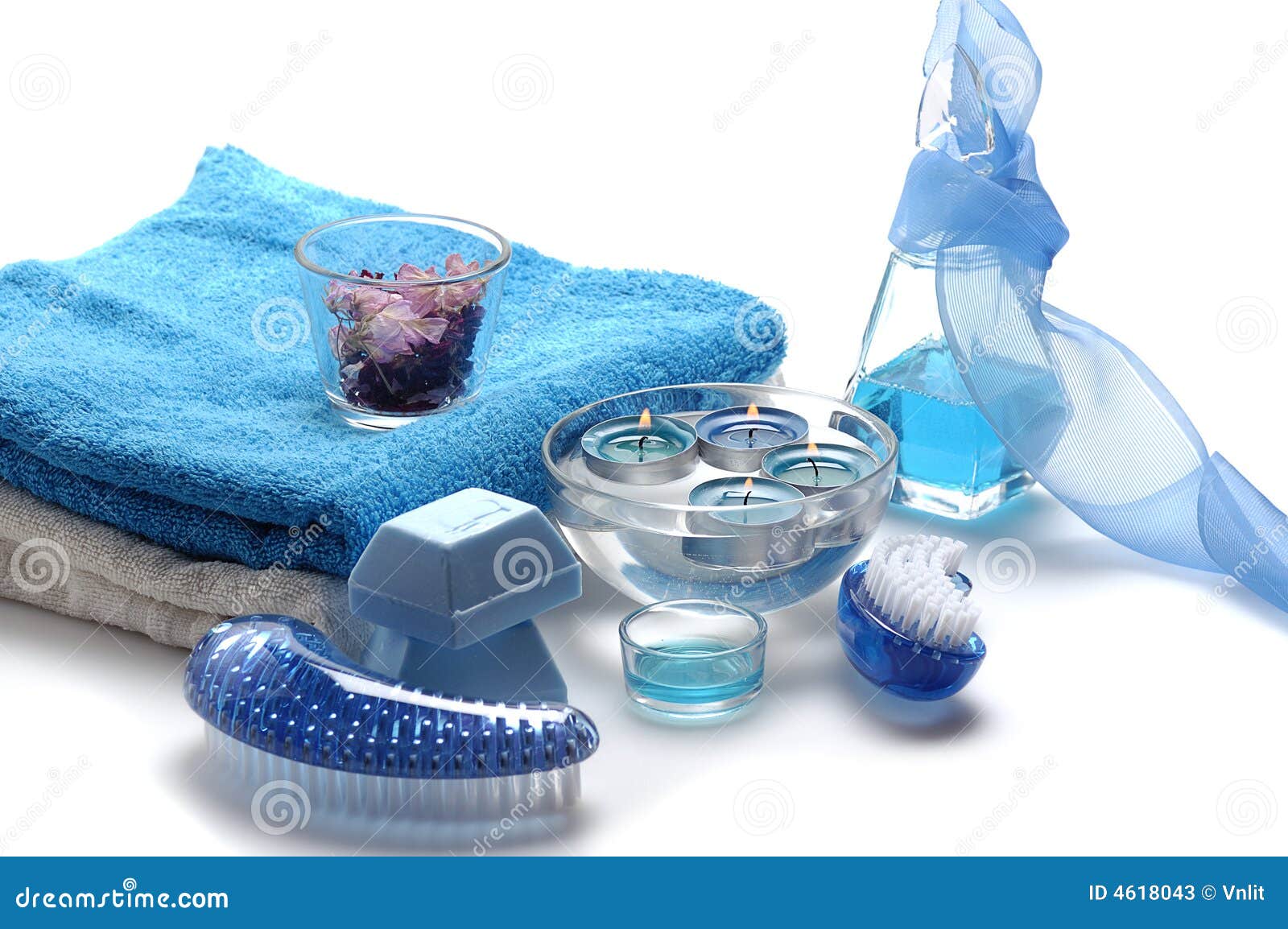 Blue spa stock afbeelding. Image of aromatherapie, gezond - 4618043