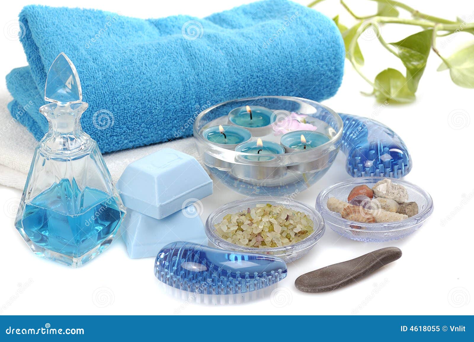 Blue spa stock image. Image of freshness, blue, purity - 4618055