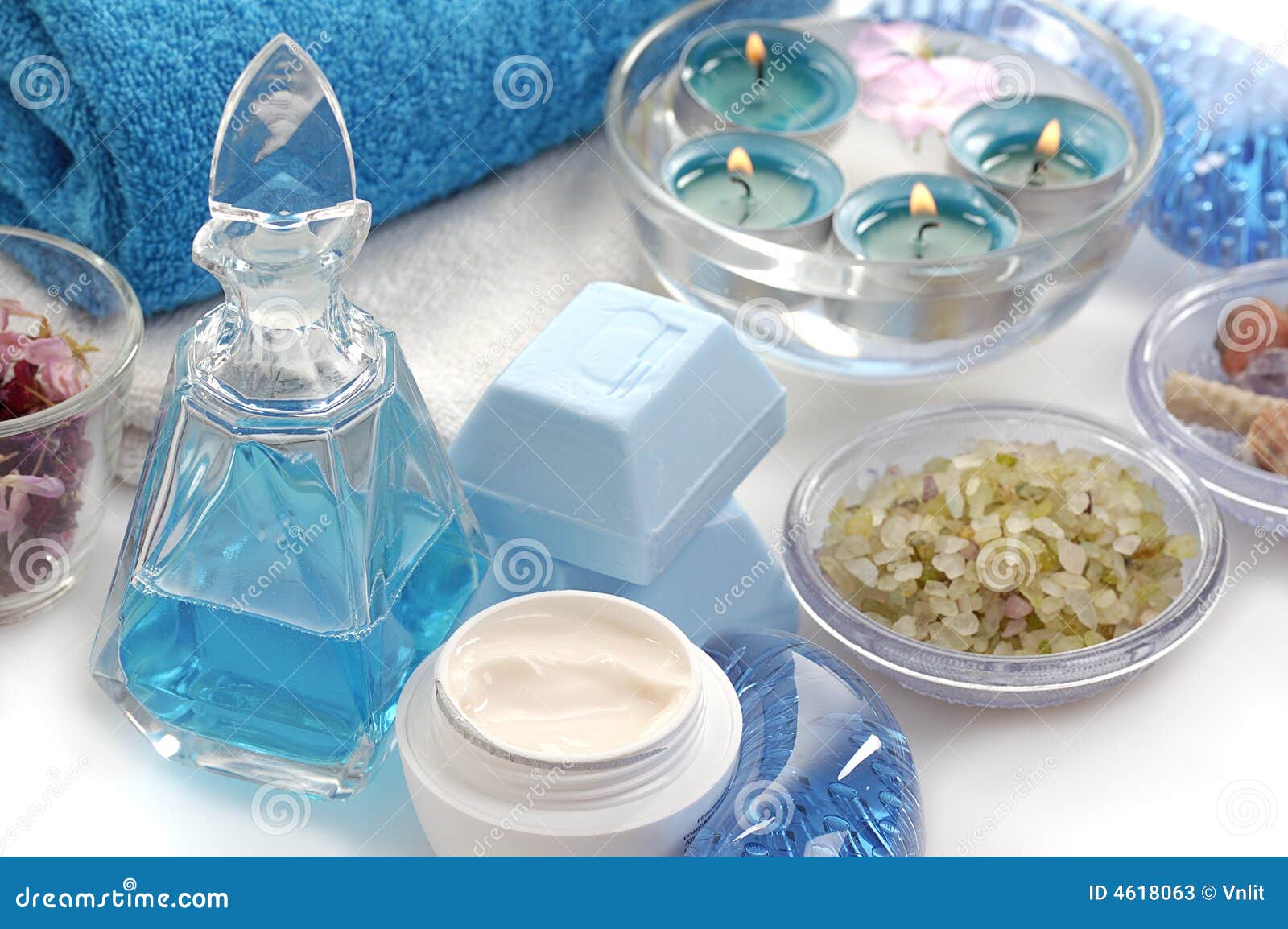 Blue spa stock image. Image of health, freshness, elegance - 4618063