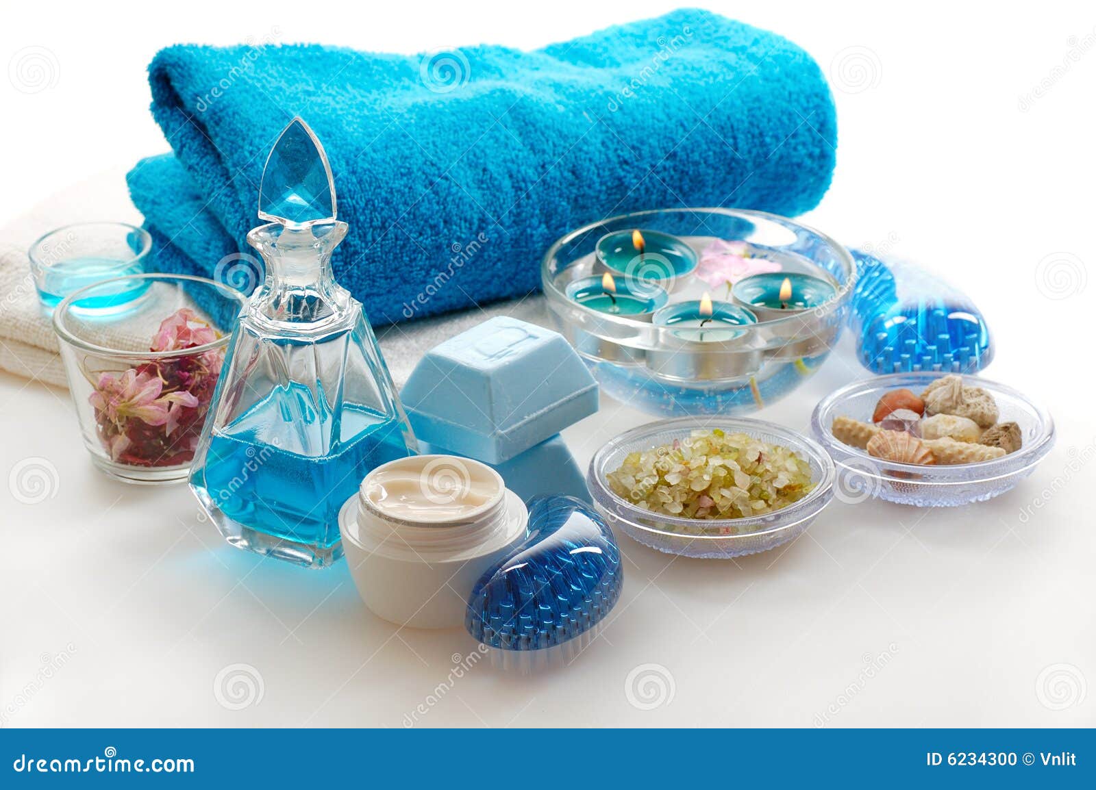 Blue spa stock photo. Image of beauty, elegance, objects - 6234300