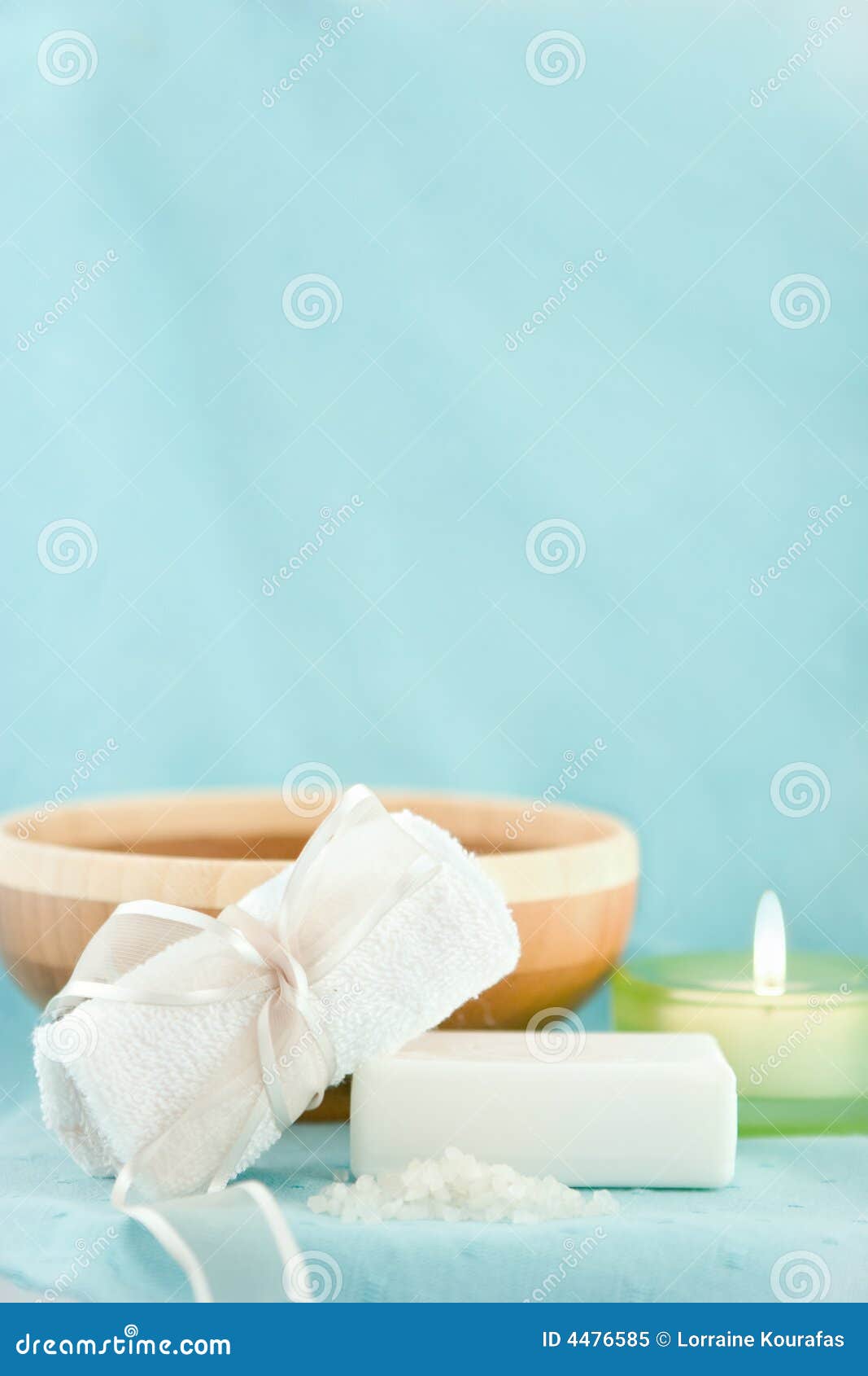Blue spa scene stock image. Image of light, candle, soft - 4476585
