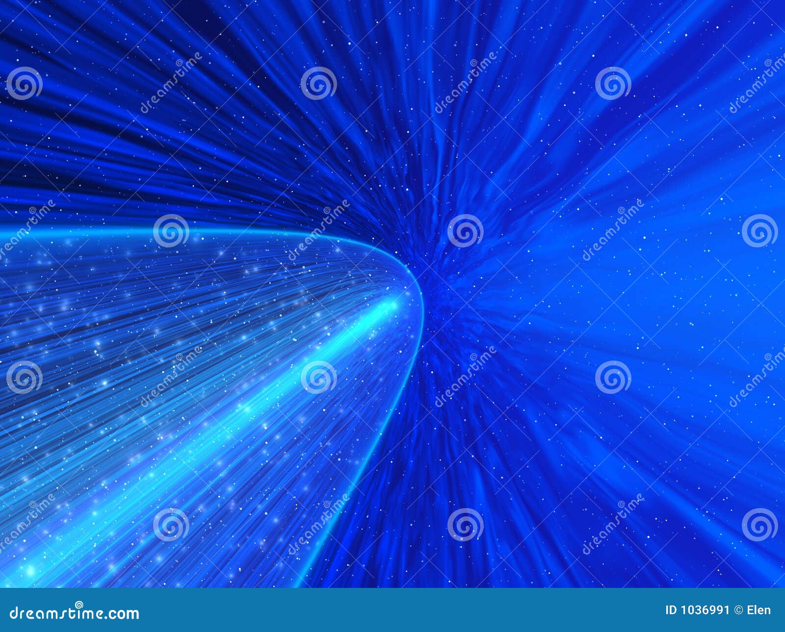Blue space abstract. Comet stock illustration. Illustration of glow ...