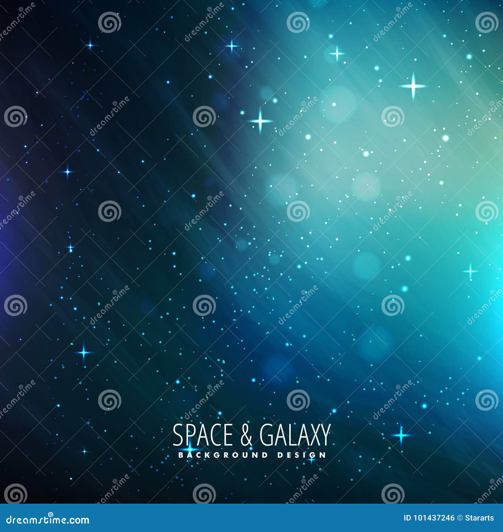 Blue space background stock vector. Illustration of sparkle - 101437246