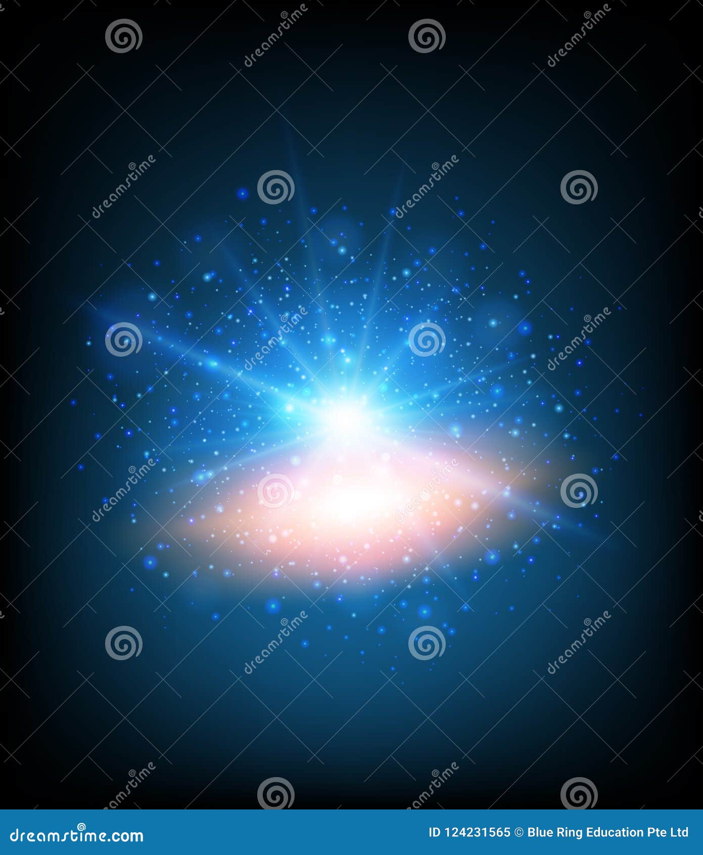 A blue space light stock vector. Illustration of white - 124231565
