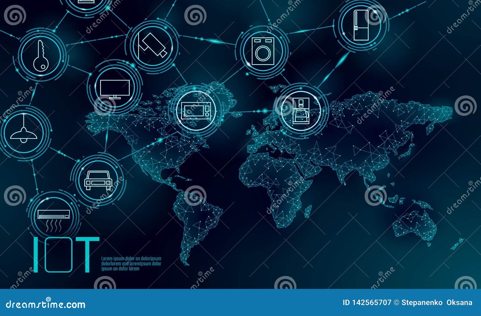 Blue Space Planet Earth Internet of Things Icon Innovation Technology ...