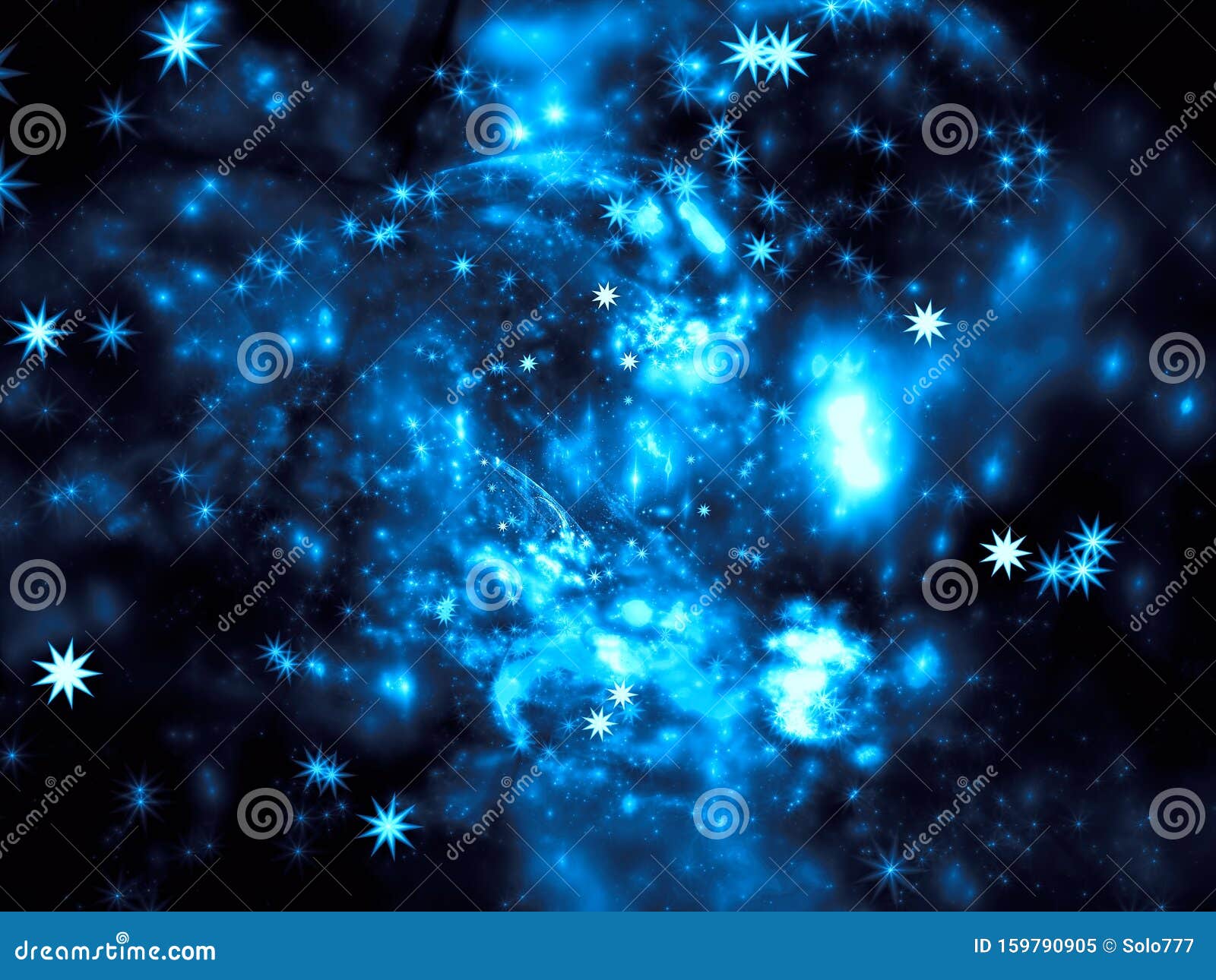 Bright Blurred Space Theme Background - Abstract Digitally Generated ...