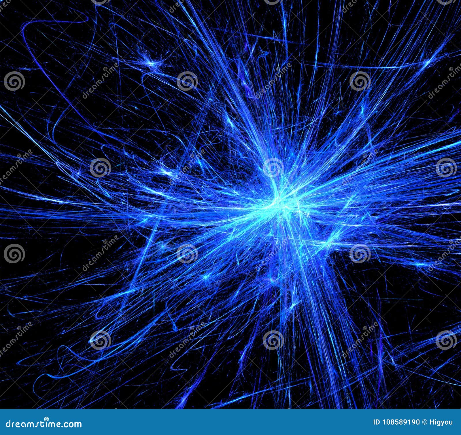 Blue Spark Explosion stock illustration. Illustration of horizontal ...
