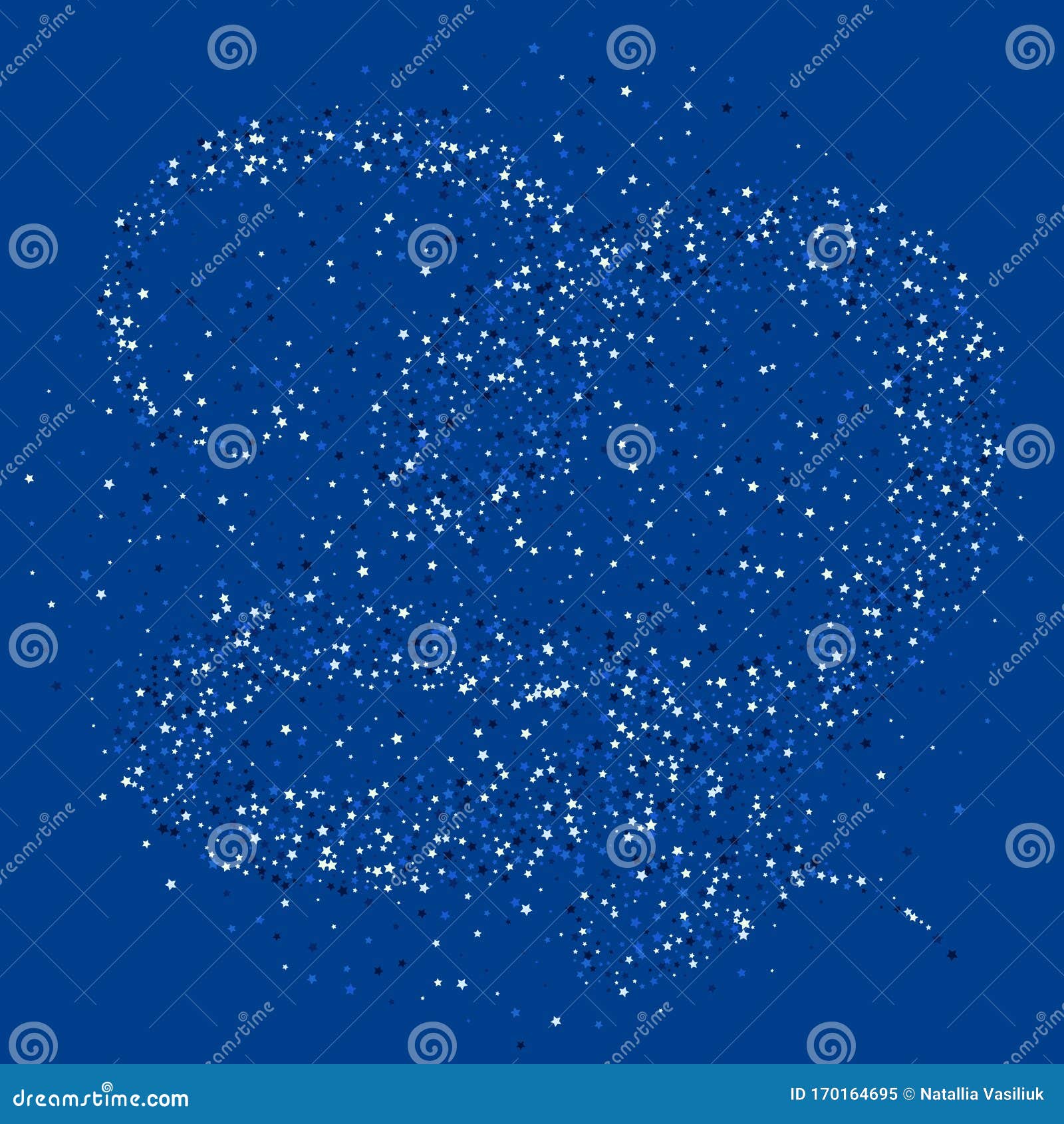 Blue Sparkle Magic Digital Border. Stock Vector - Illustration of ...