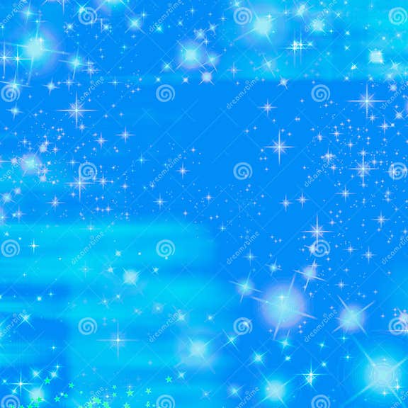 Blue Sparkle Sky Twinkle Ocean Stock Illustration - Illustration of ...