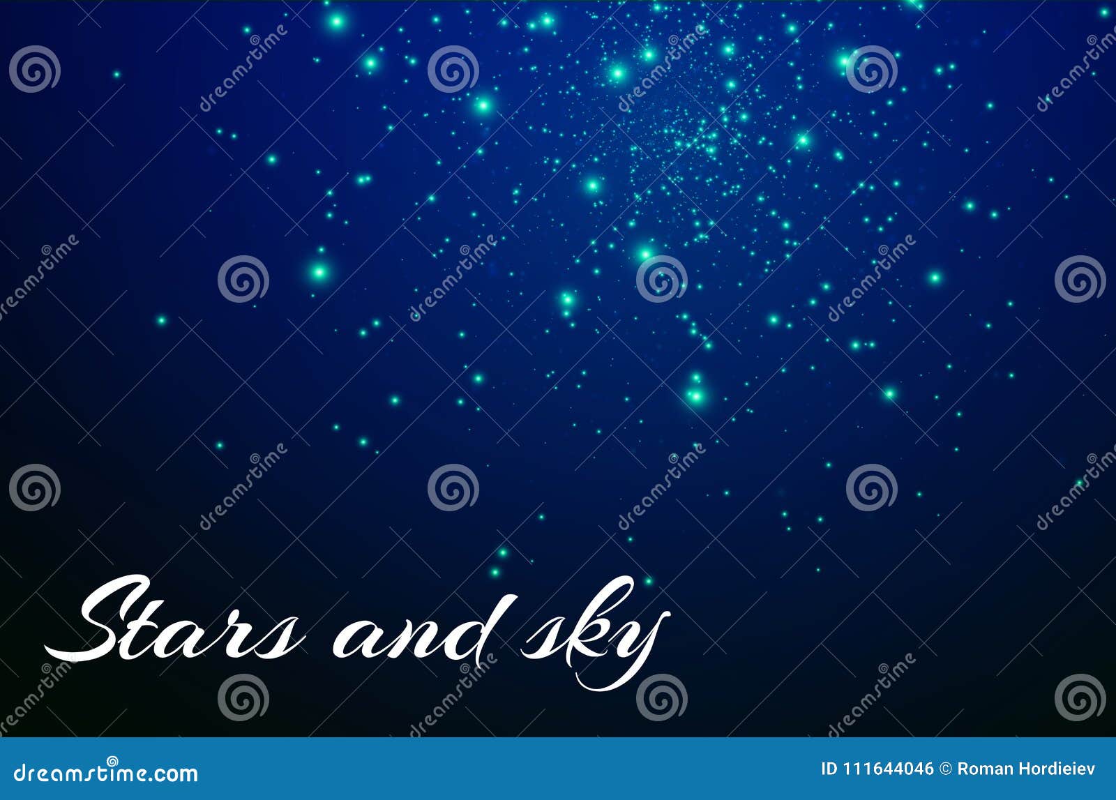 Blue Sparks and Stars Glitter Special Light Effect. Sparkling Magic ...