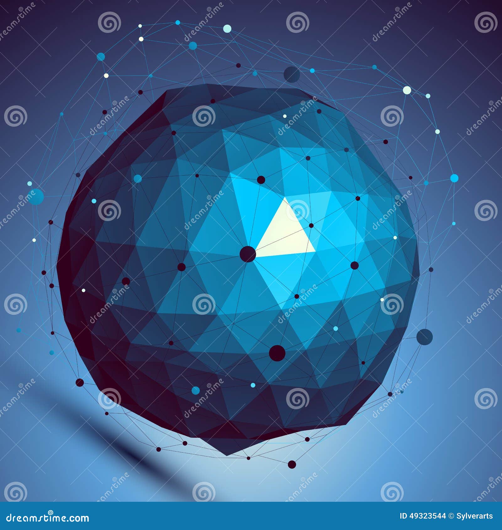 Blue Spatial Vector Digital Lattice Backdrop, Dimensional Techno Stock ...