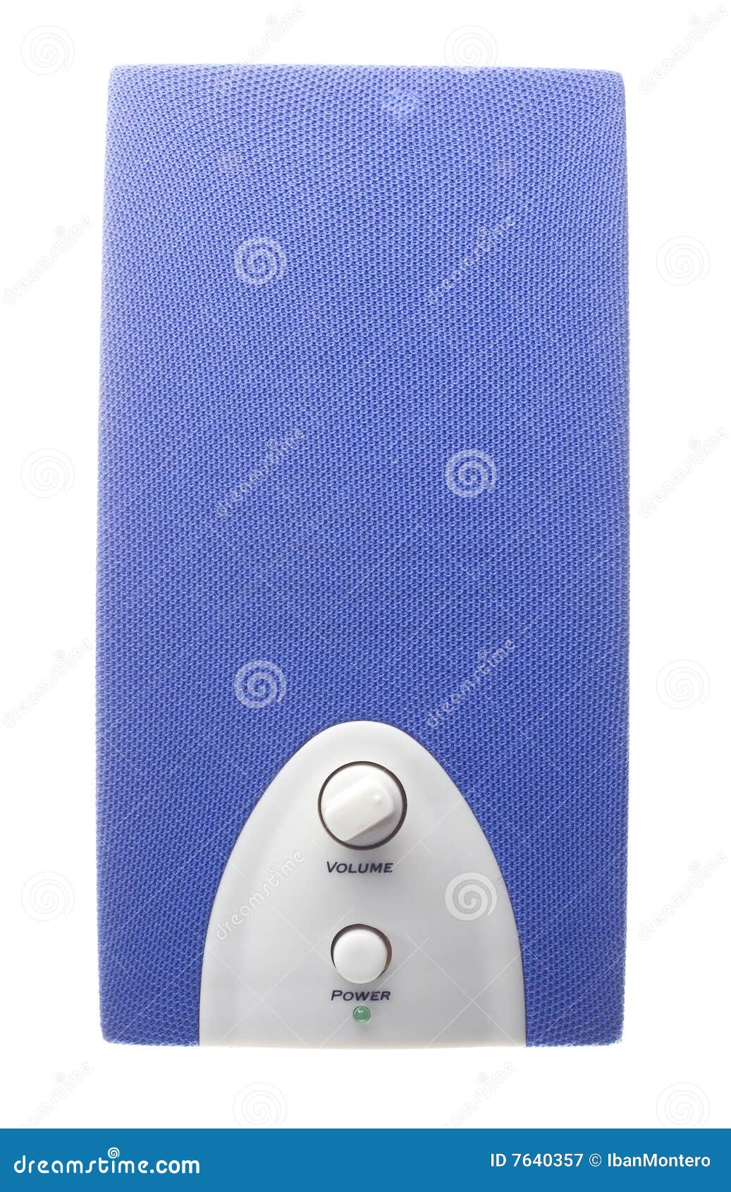 Blue speaker stock image. Image of noise, treble, loudspeaker - 7640357