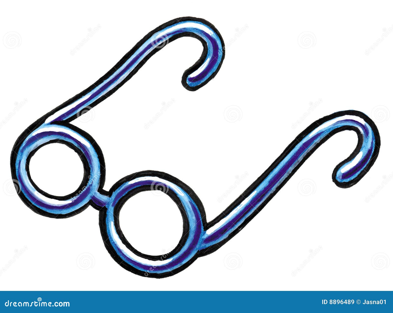 Blue spectacles stock illustration. Illustration of blue - 8896489