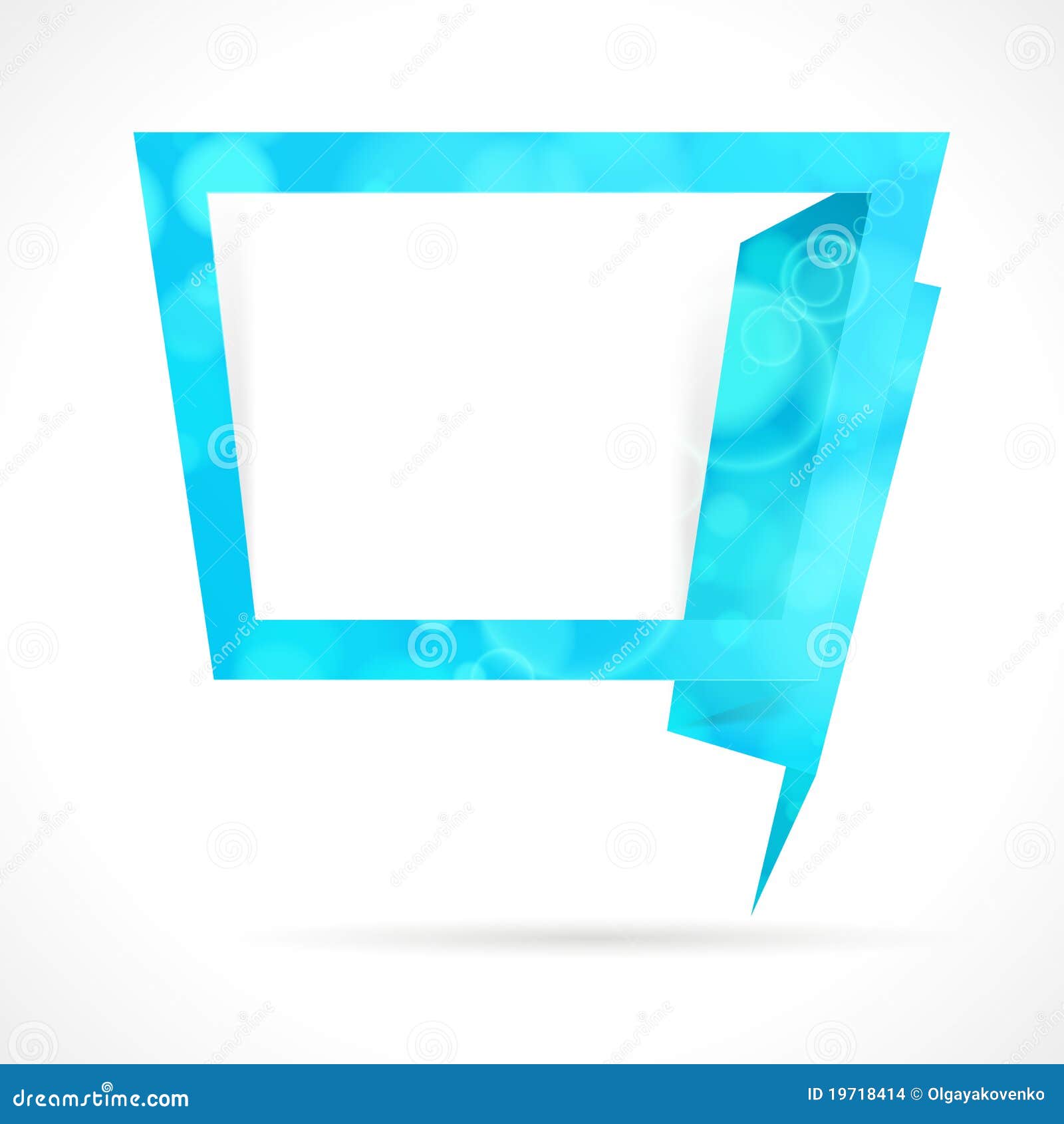 Blue speech bubble. stock vector. Illustration of dialog - 19718414