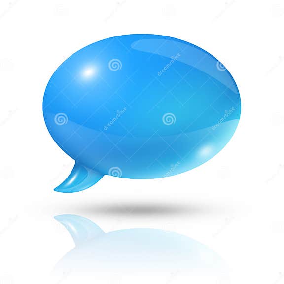 Blue speech bubble stock illustration. Illustration of speak - 25572355