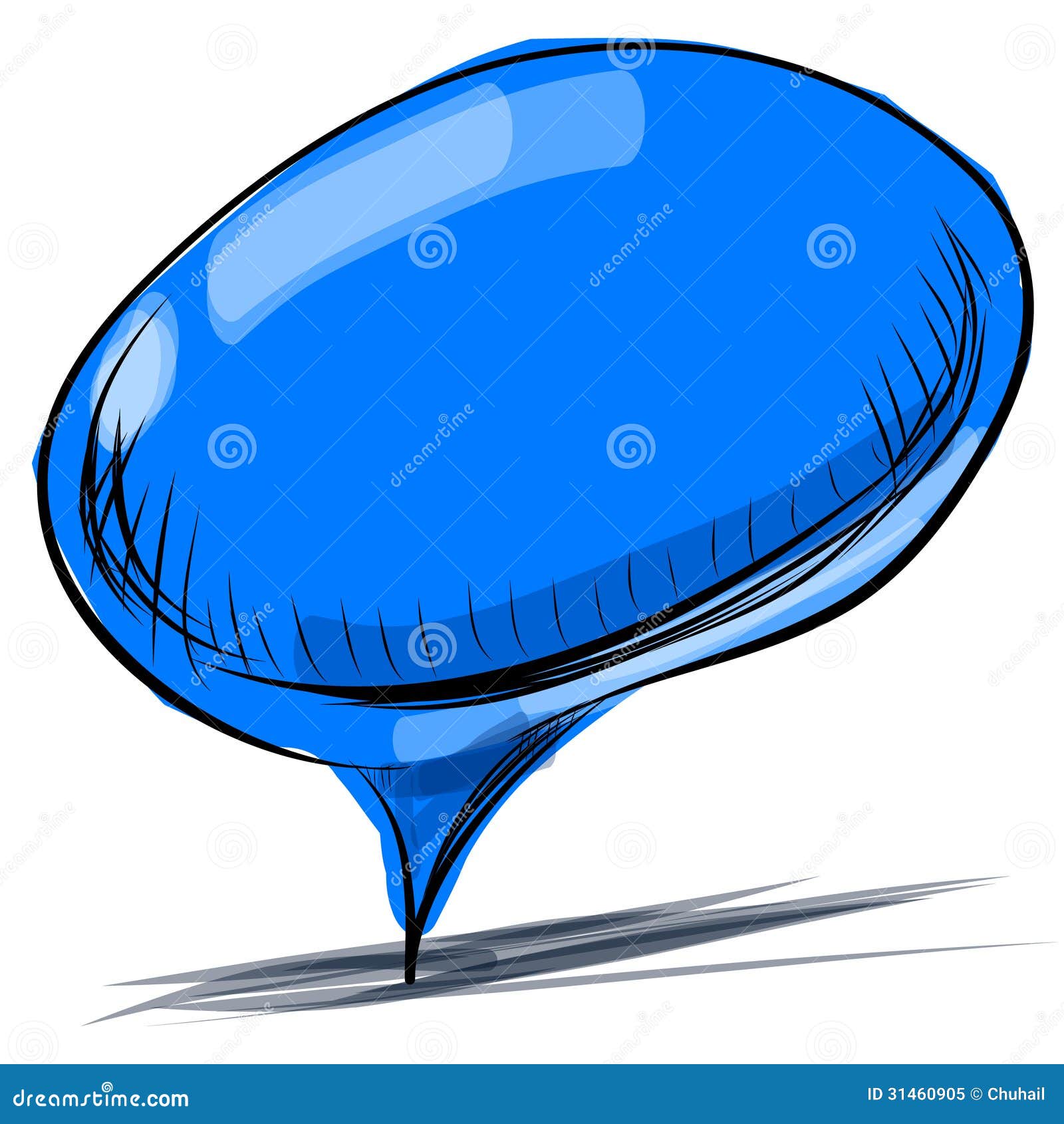 Blue Speech Bubble Cartoon Vector Illustration Stock Vector ...