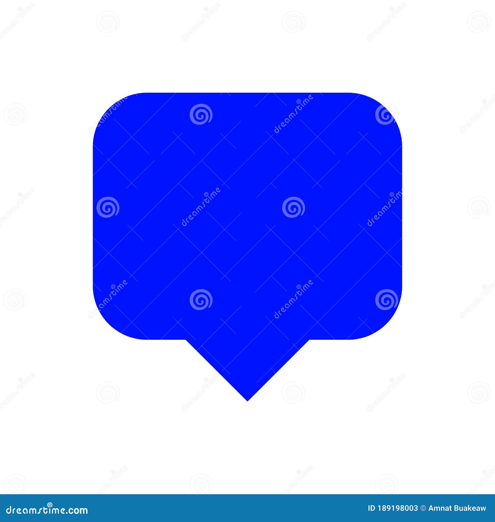 Blue Speech Bubble Sign Isolated on White, Bubble Speak Icon Trendy ...