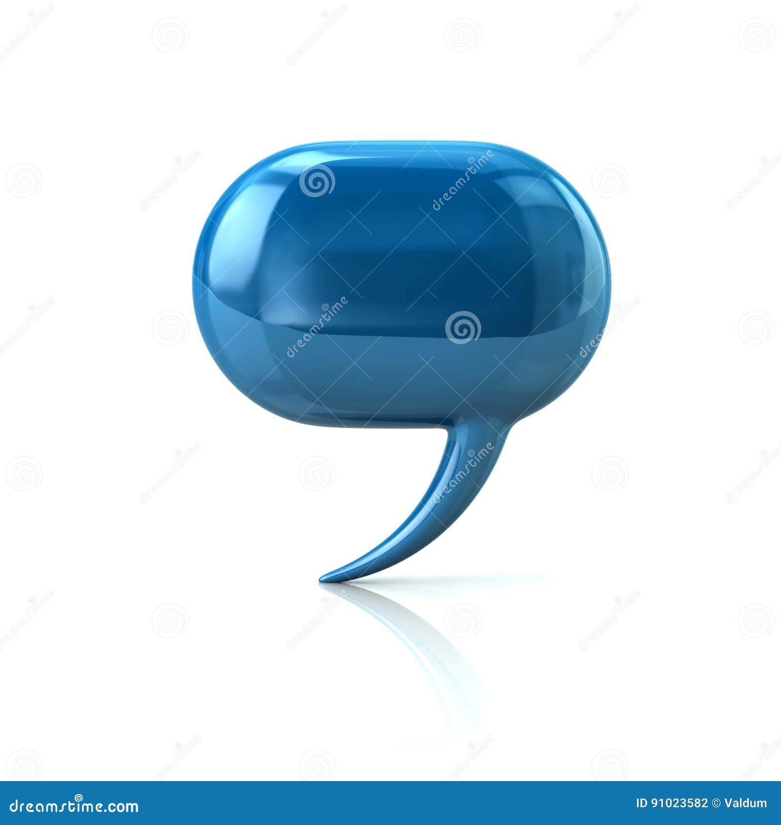 Blue speech bubble stock illustration. Illustration of speach - 91023582