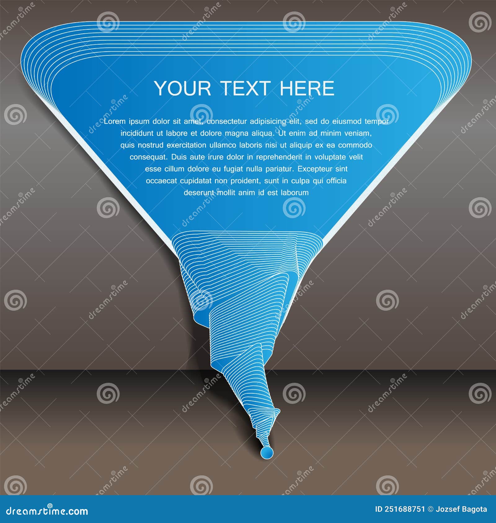 Blue Speech Bubble Template Stock Vector - Illustration of futuristic ...