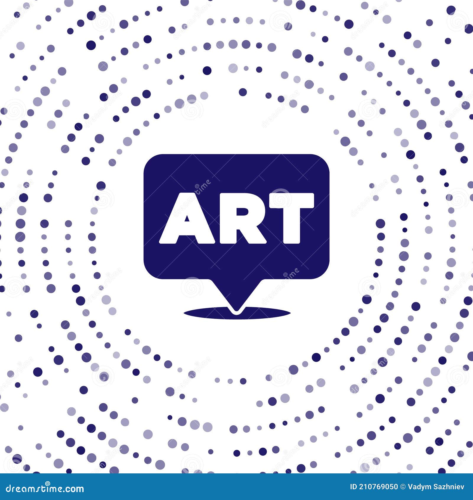 Blue Speech Bubble with Text Art Icon Isolated on White Background ...