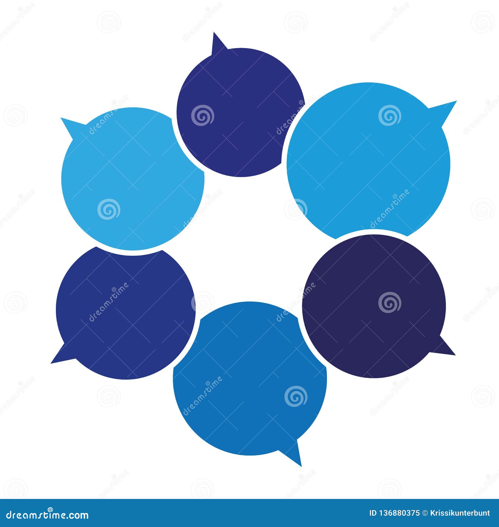 Blue Speech Bubbles Communication Concept Stock Vector - Illustration ...