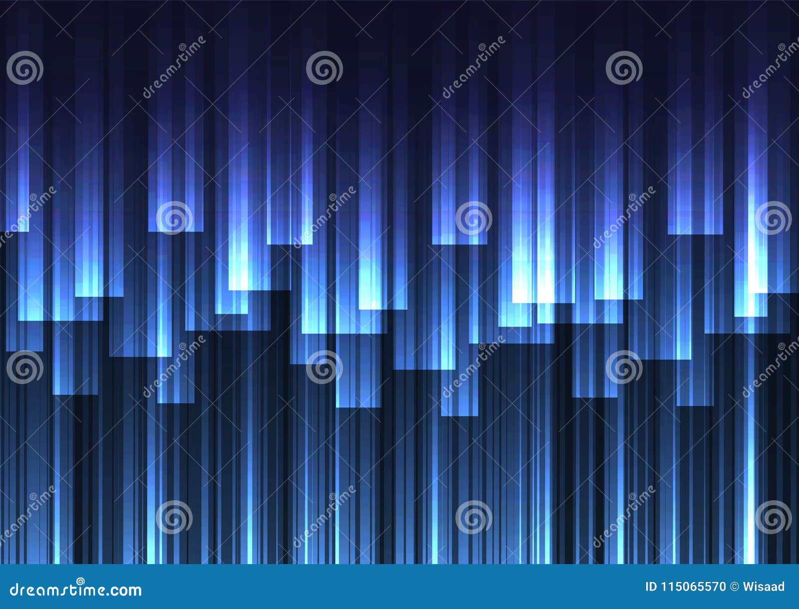 Blue Speed Bar Overlap in Dark Background Stock Vector - Illustration ...
