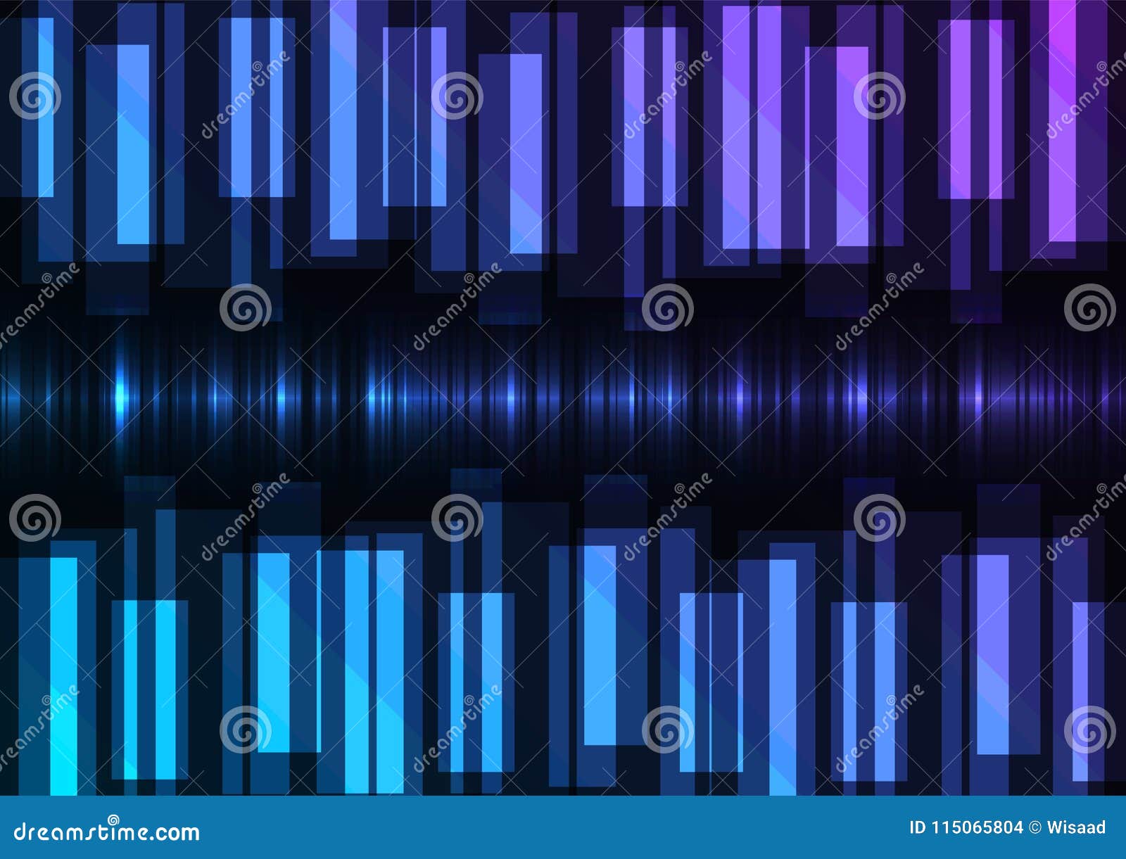 Blue Speed Bar Overlap in Dark Background Stock Vector - Illustration ...