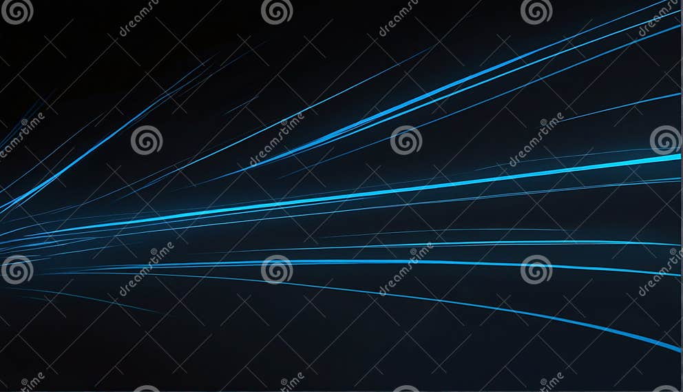 Blue Speed Line Motion Effect on Plain Black Ai Generated Stock ...